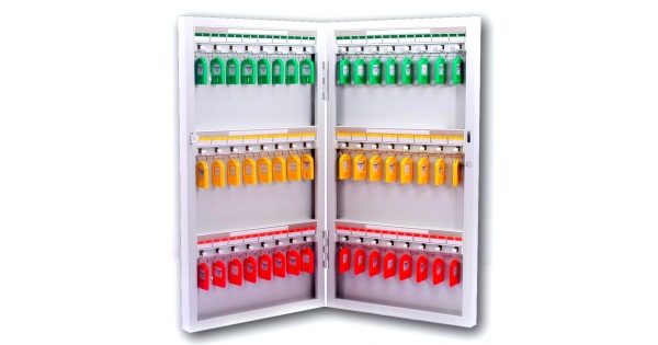 Buy Key Cabinet - 48 Key Holder - Chrome Key Control Cabinet 8703 ...