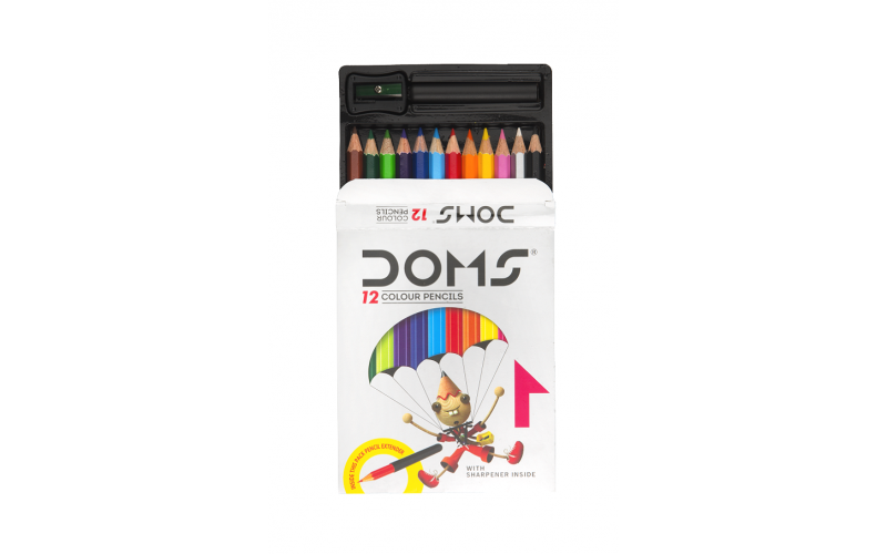 Buy Doms Colour Pencils 12 Shades online @ ShaanStationery.com - School ...